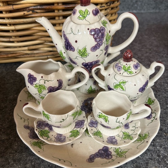 Accents | Grape Tea Set | Poshmark